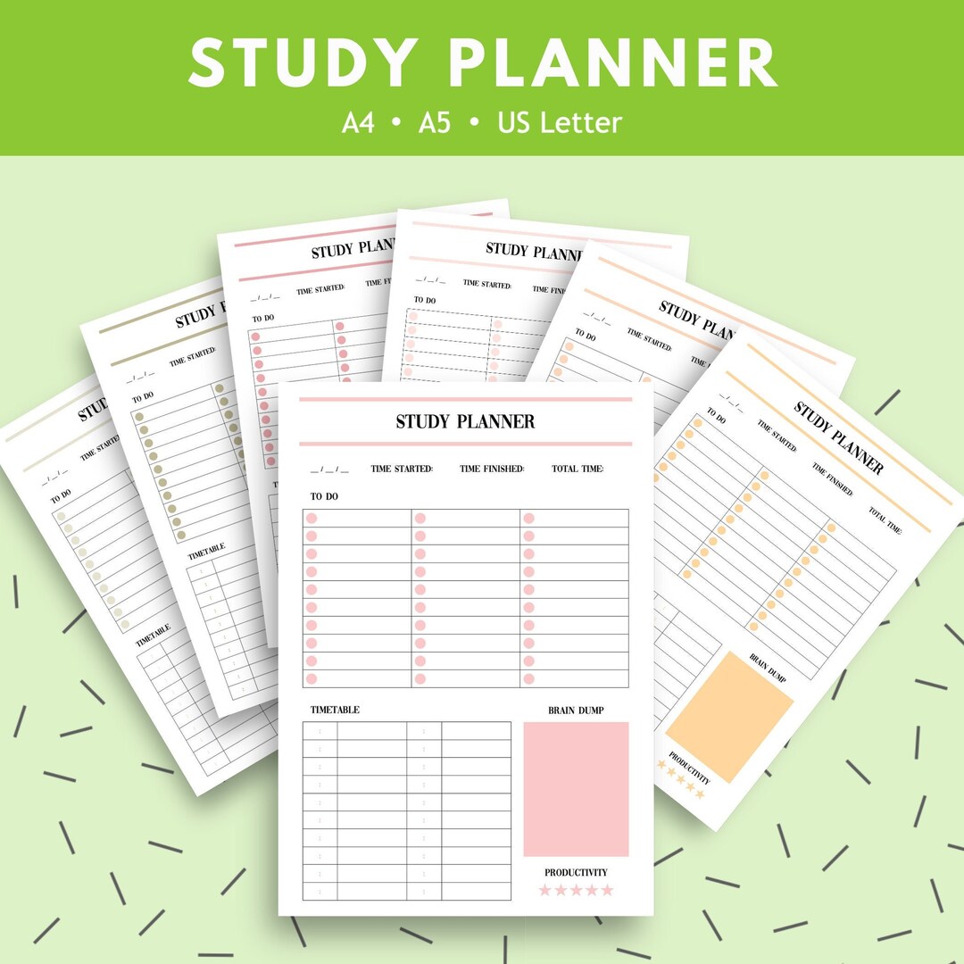 Study Goodnotes Template, Student Planner for Ipad, Back to School ...