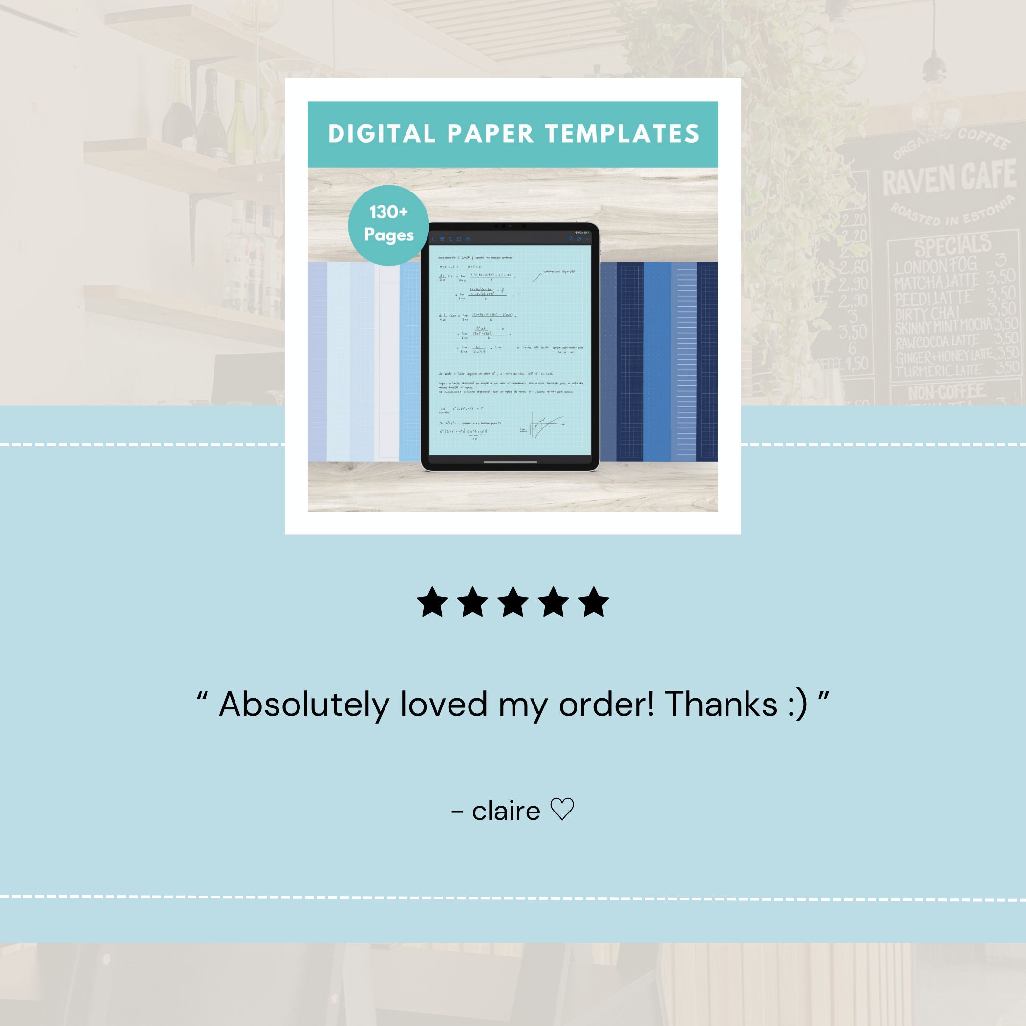 Plantilla de papel digital azul GoodNotes Notebook iPad - Etsy México