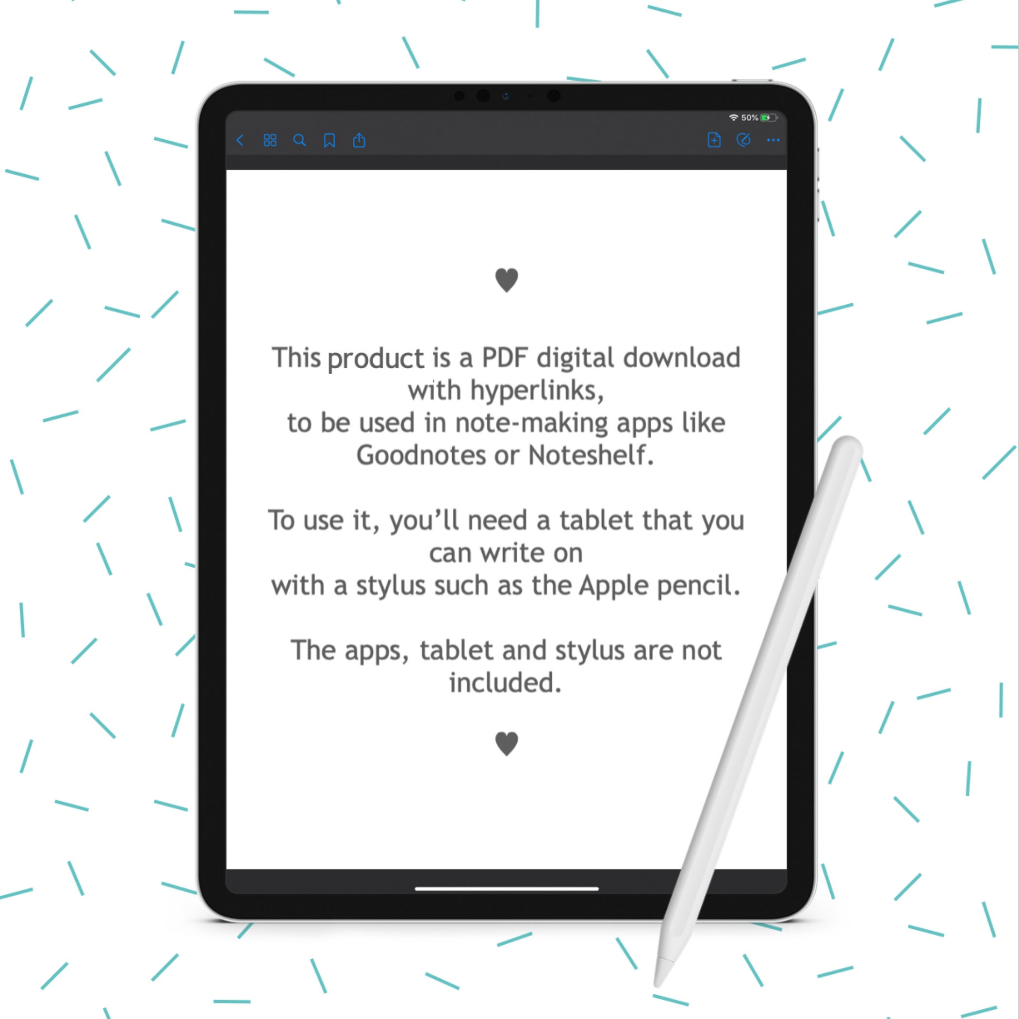 Pink Digital Paper Template for Goodnotes: iPad Note (PDF) - Etsy