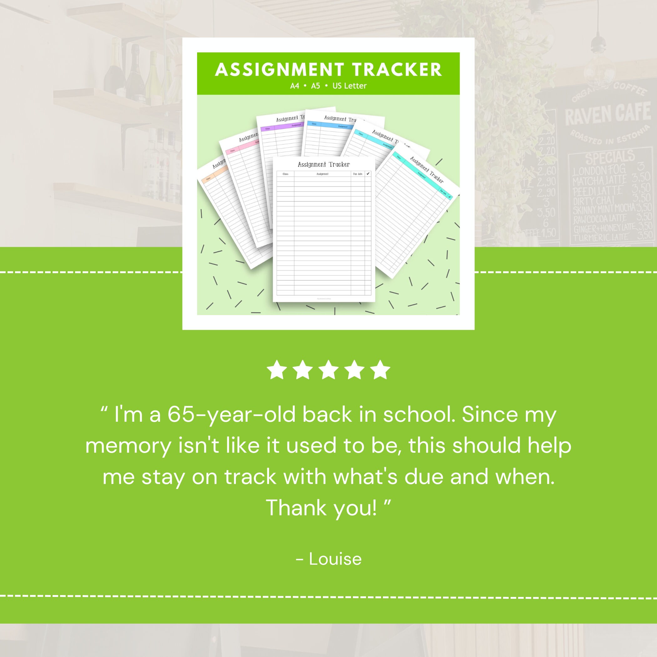 Printable Assignment Tracker for Student Homework Organization ...