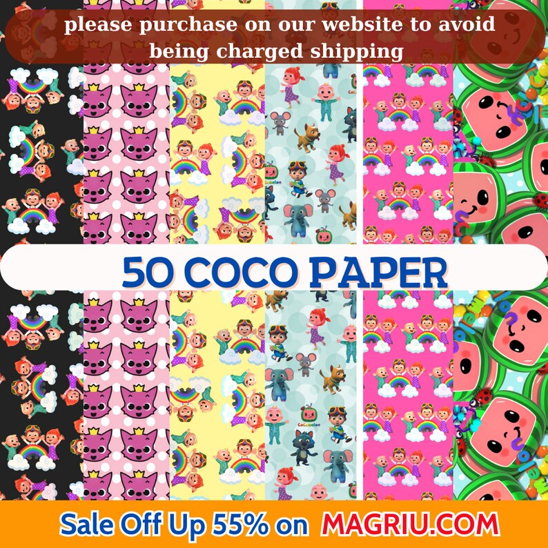 50 Instant Download, Coco Paper Bundle, Watermelon Digital Papers ...