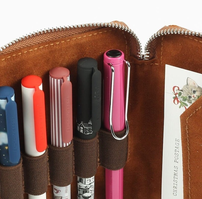 Handmade Leather Pencil Case, Zippered Pen Pouch, Personalized Gift - Etsy