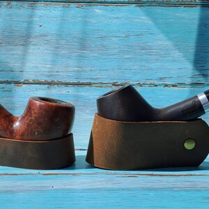 Leather Pipe Stands (5 Piece), Leather Pipe Holder, Leather Pipe Rest ...