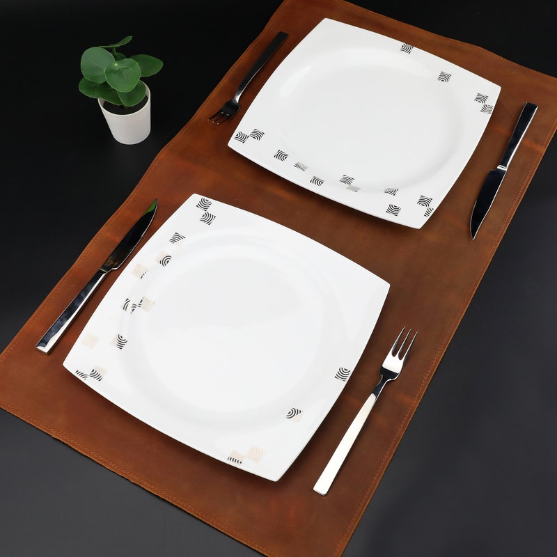 Leather Placemats Table - Etsy