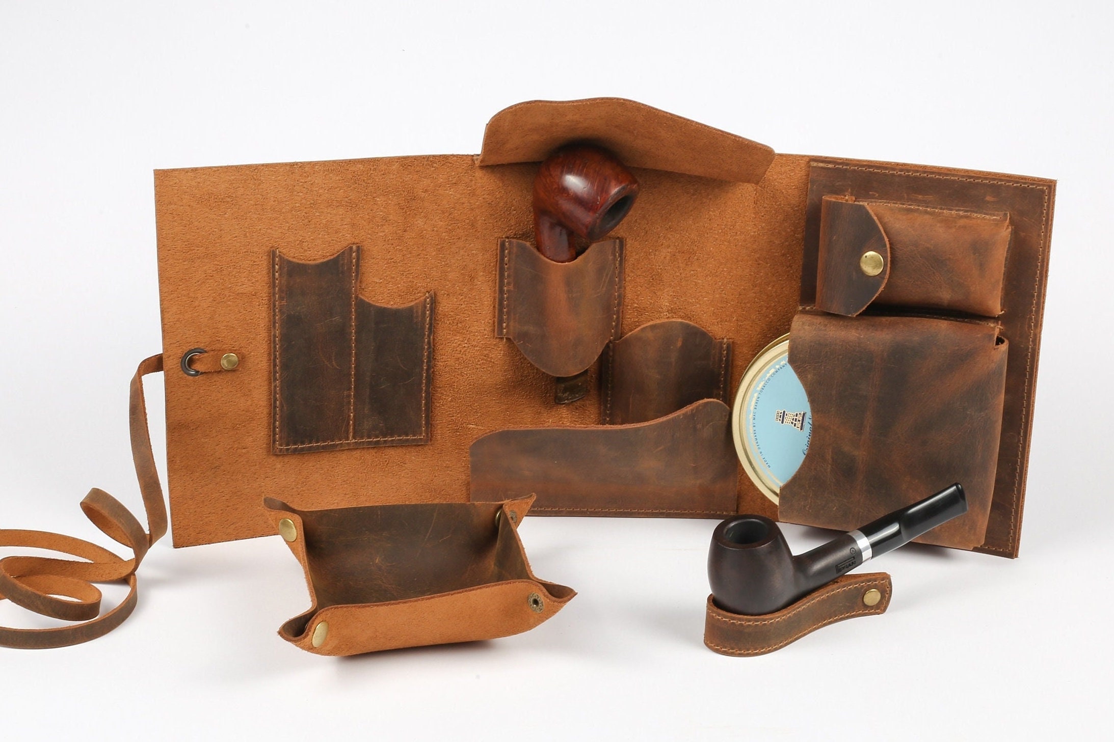 Leather Pipe Roll Leather Pipe Case Leather Pipe Pouch Full - Etsy