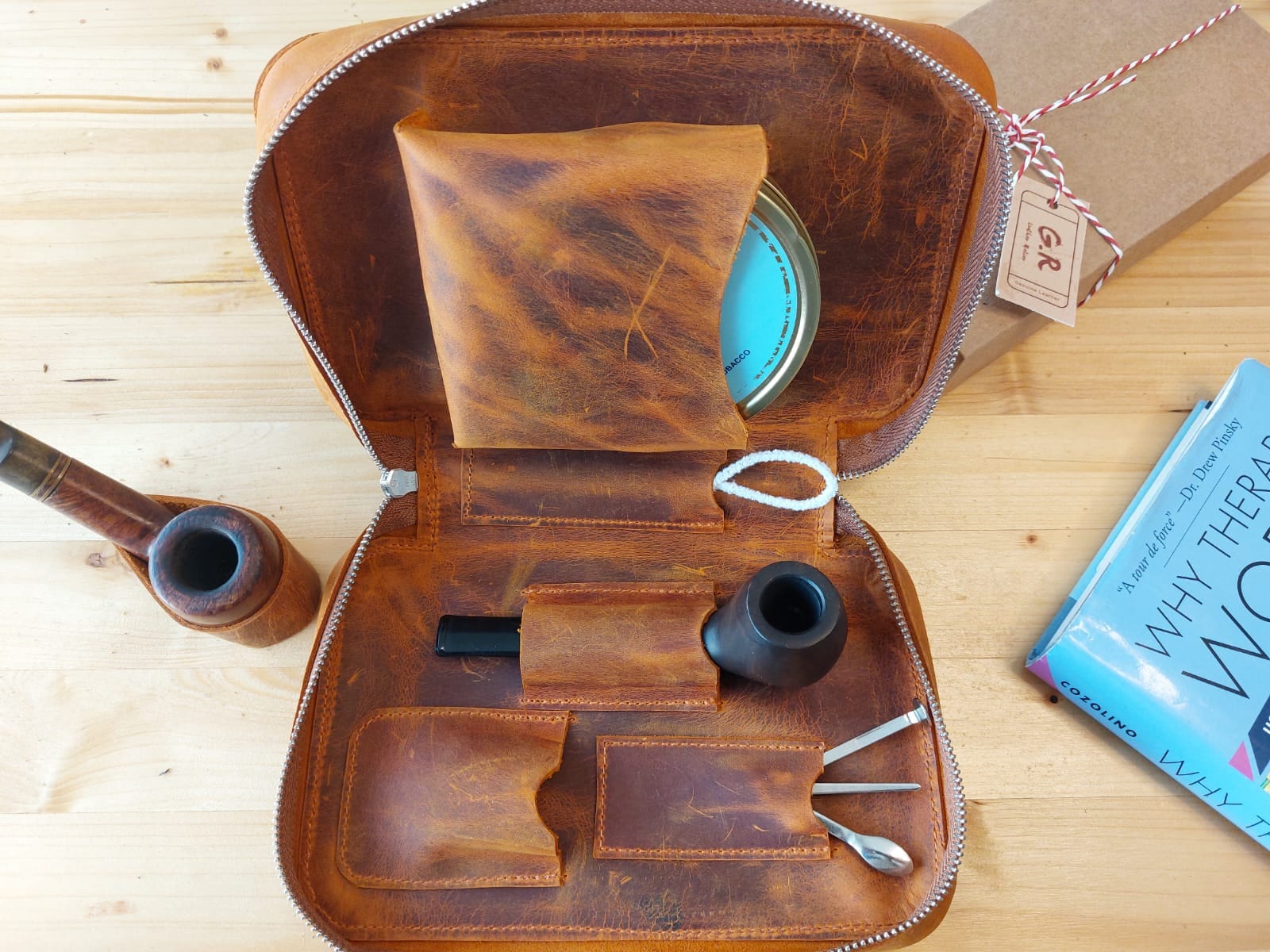 Leather Pipe Case Zippered Pipe Bag Leather Pipe Pouch - Etsy