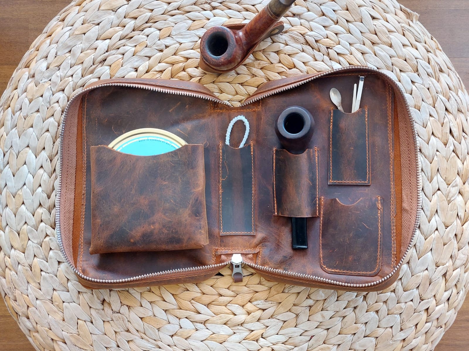 Leather Pipe Case Zippered Pipe Bag Leather Pipe Pouch - Etsy