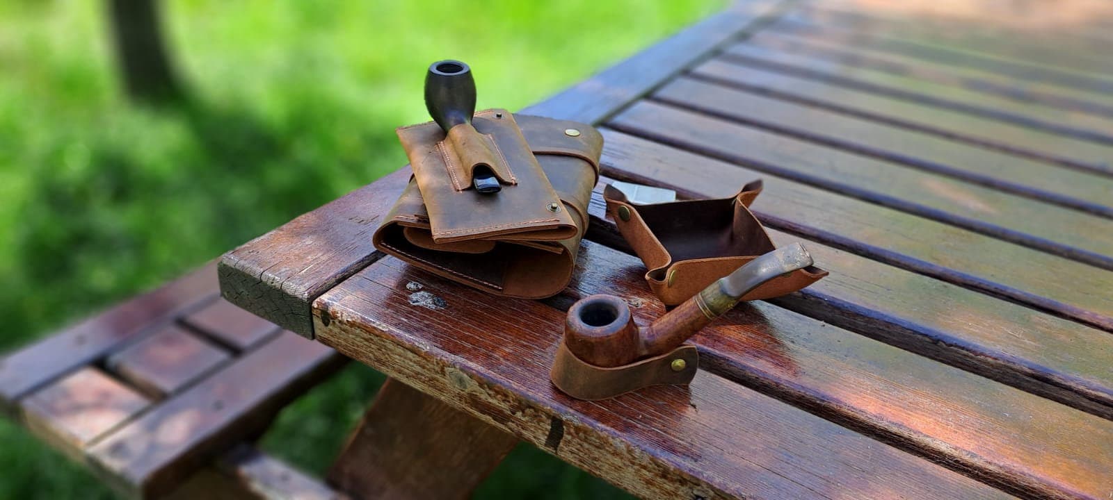 Leather Pipe Roll, Full Set, Handmade Pipe Roll up , Tobacco Pouch ...