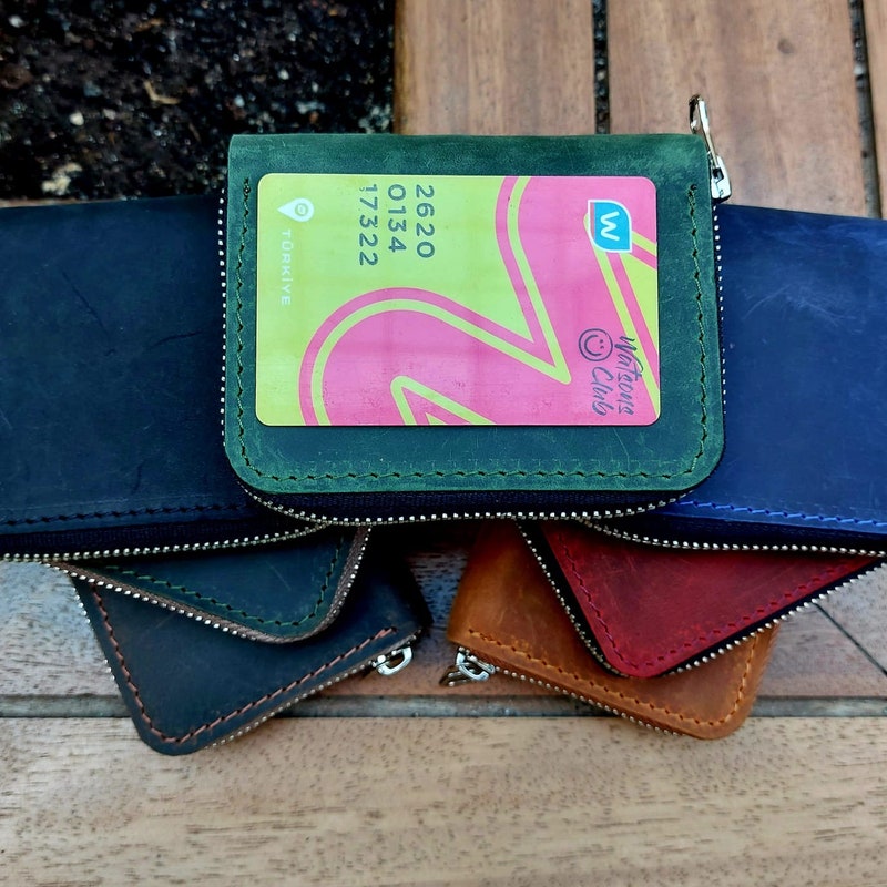 Zipper Card Holder Wallet - Etsy