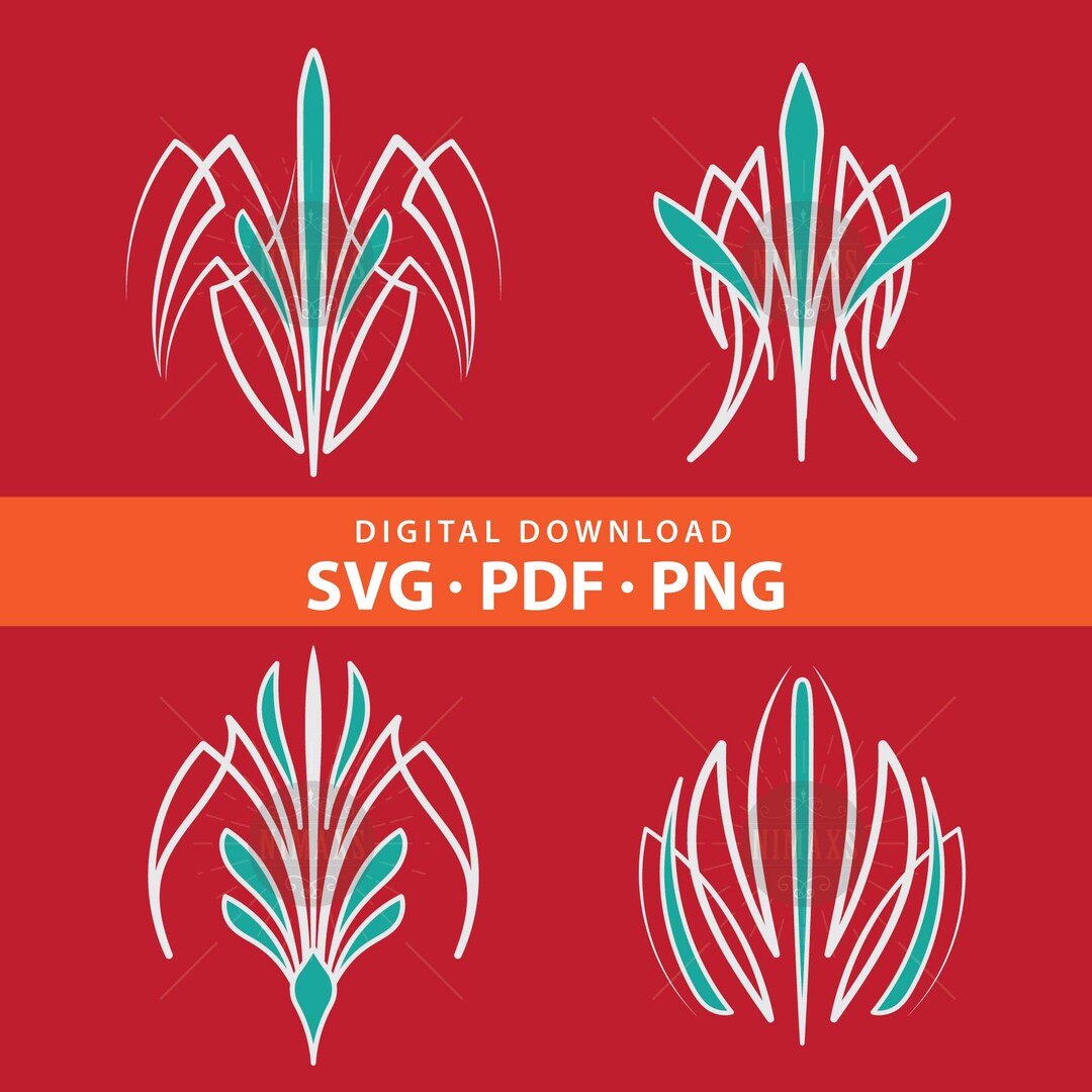 Set Green Pinstriping SVG, Motorcycle and Car Pinstripe, Vintage Hand ...