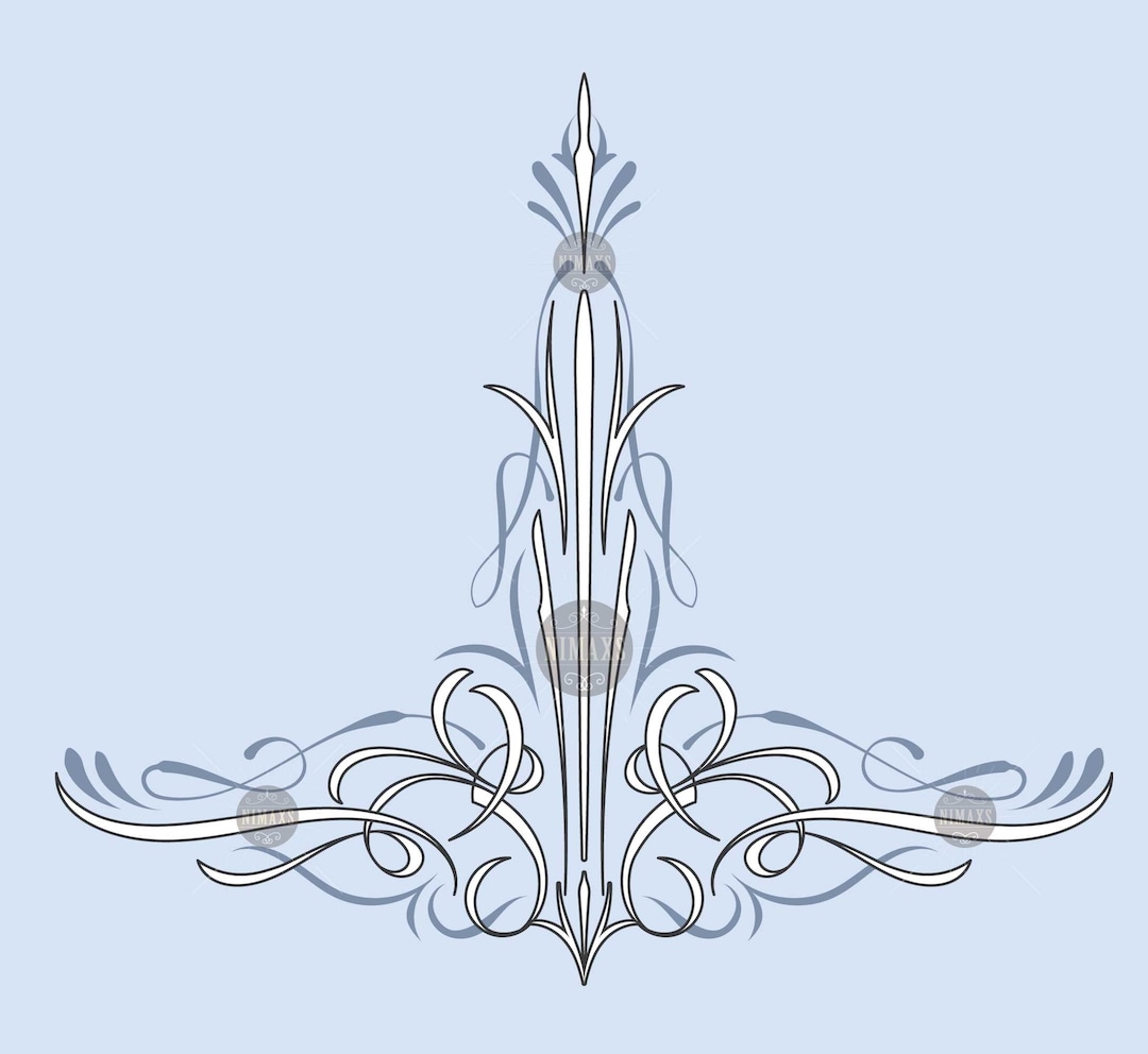 Pinstriping Svg, Motorcycle and Car Pinstripe, Vintage Hand Drawn Art ...