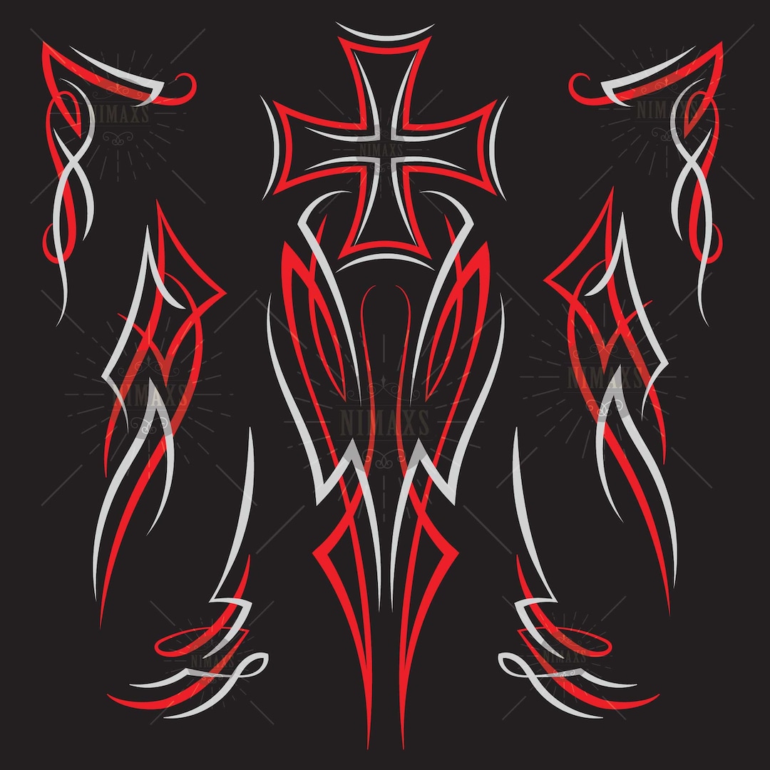 Maltese Cross Pinstriping Svg, Motorcycle and Car Pinstripe, Vintage ...