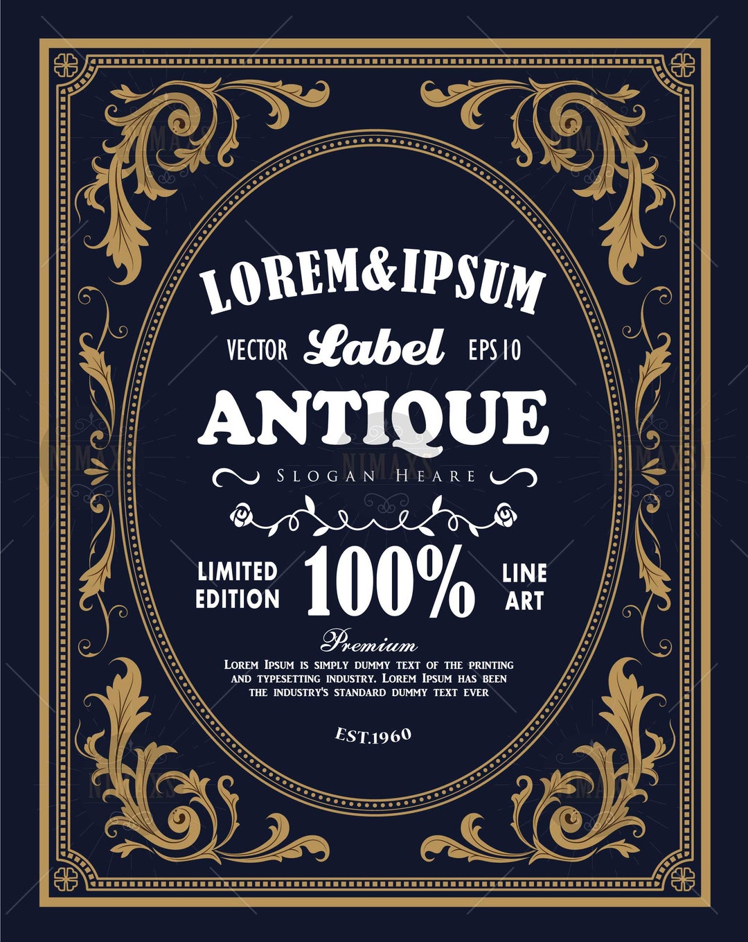 Vintage Frame Border Label Retro Engraving Illustration SVG EPS PNG - Etsy
