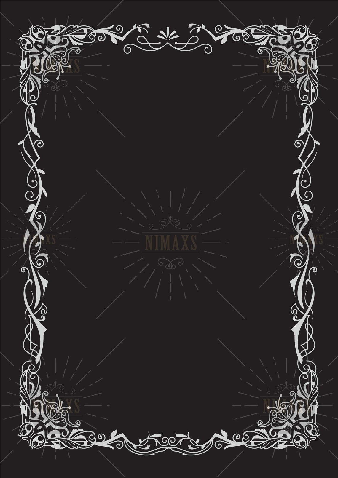 Western Border Antique Frame SVG Vintage Flourish Banner Illustration ...