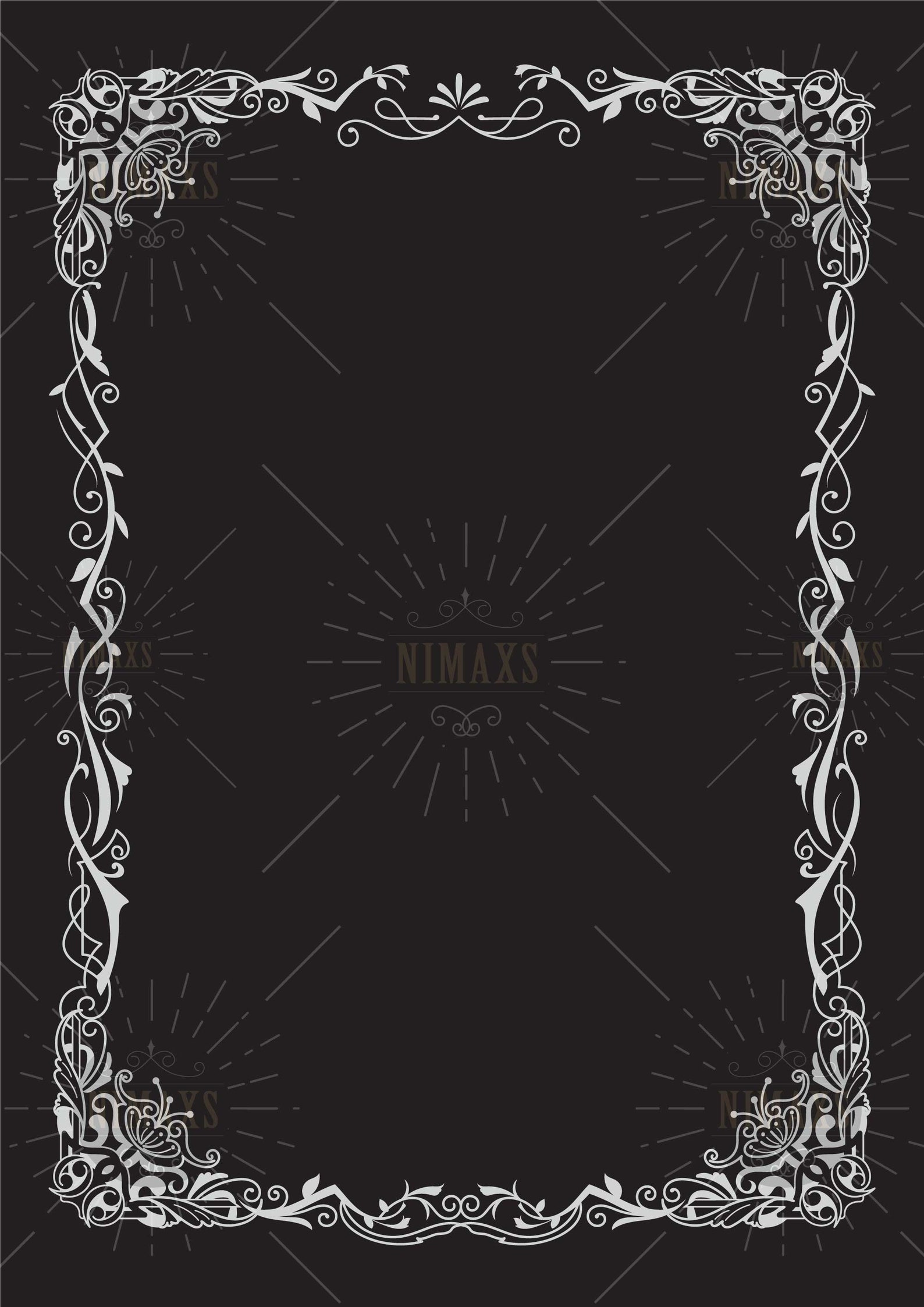 Western Border Antique Frame SVG Vintage Flourish Banner Illustration ...