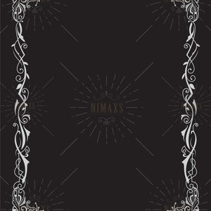 Western Border Antique Frame SVG Vintage Flourish Banner Illustration ...