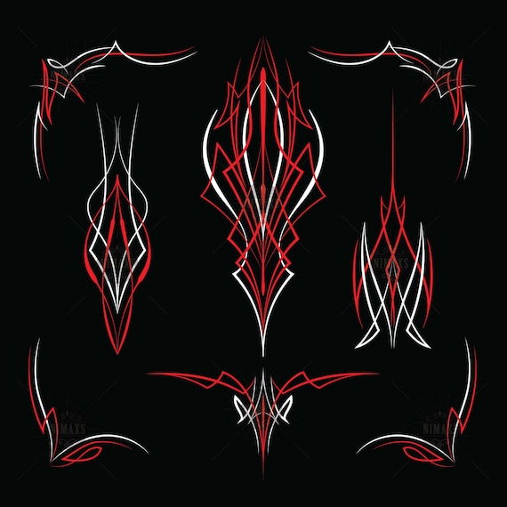 Pinstriping Svg Motorcycle and Car Pinstripe Vintage Hand - Etsy