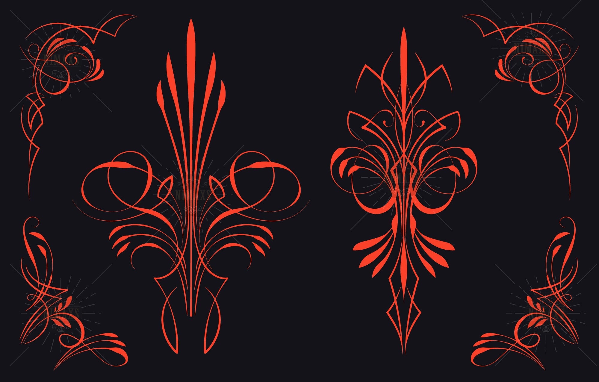 Pinstriping Svg, Motorcycle and Car Pinstripe Old School, Pinstriping ...