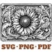 Tooled Leather Floral Pattern SVG: Western Line Art (digital Download ...