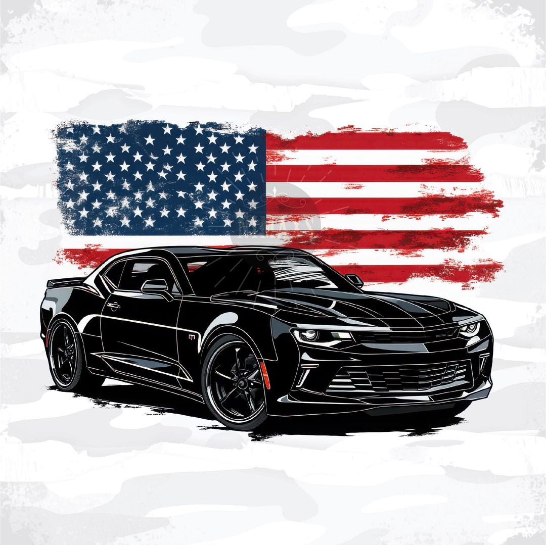 Camaro SS PNG, American Flag, Muscle Car Sublimation Design - Etsy