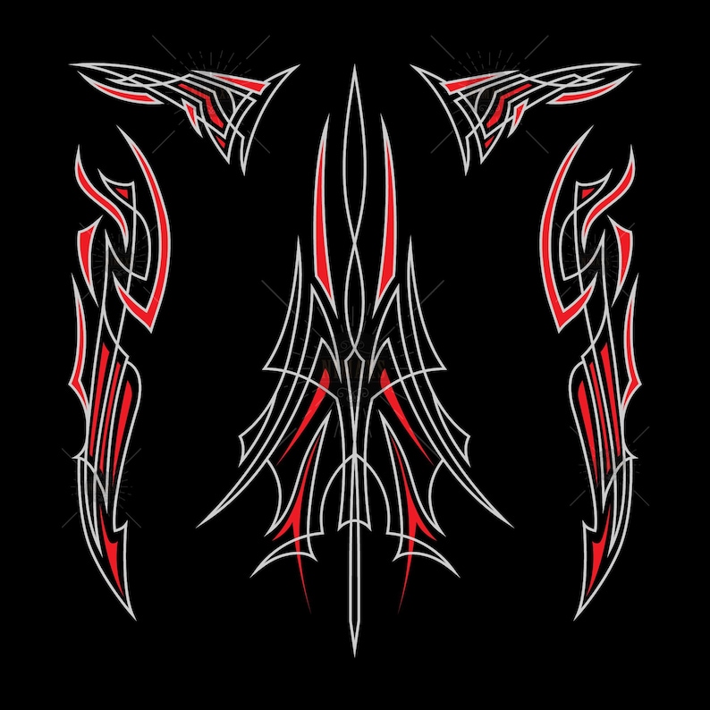 Tribal Pinstriping SVG: Motorcycle Car Vinyl Decal (digital Download ...