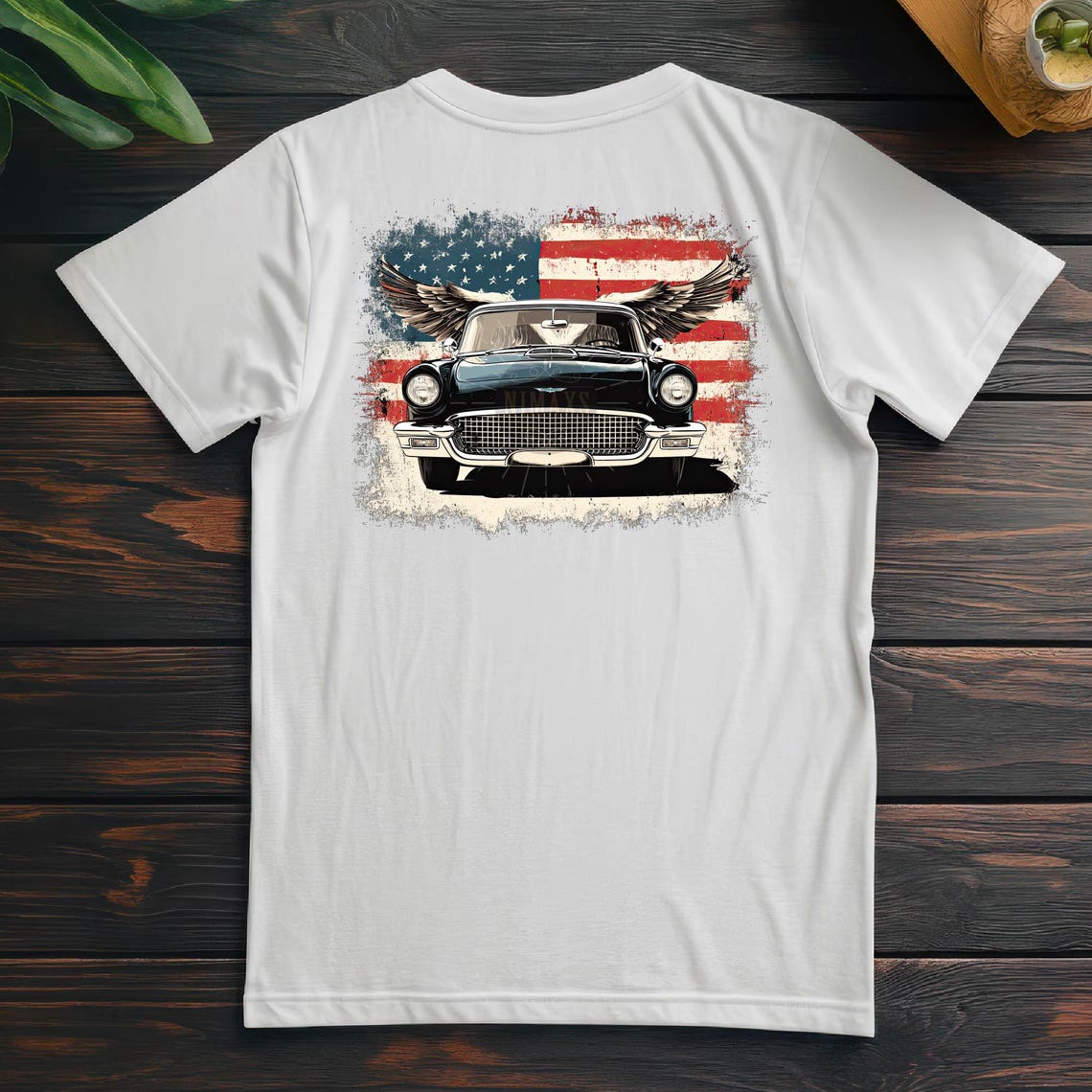 Patriotic Muscle Car PNG, Vintage Wings, USA Flag (digital Download) - Etsy