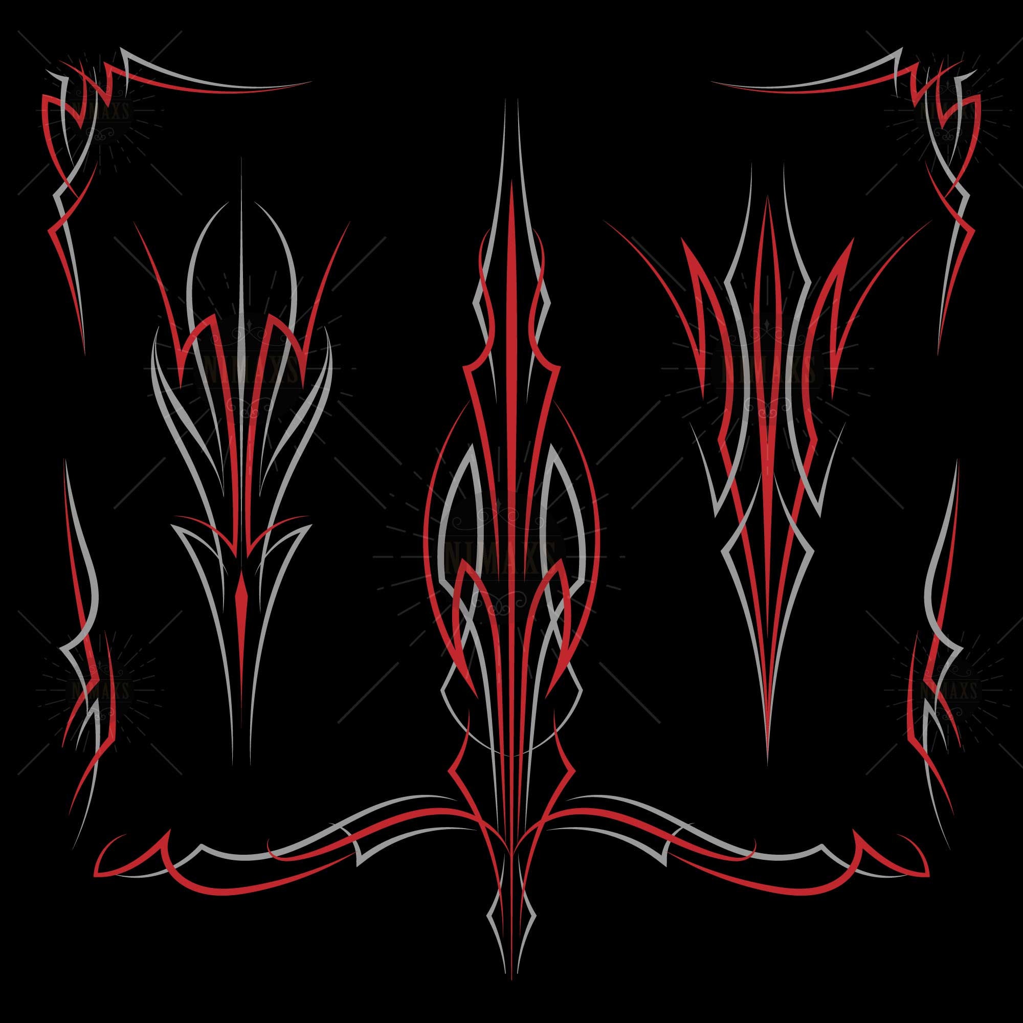 Pinstriping Art Svg, Motorcycle and Car Pinstripe, Vintage Old School ...