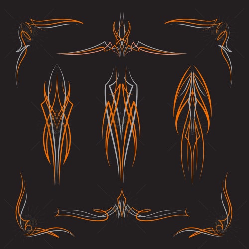Pinstriping Svg for Pinstriping Vinyl Decals Motorcycle and - Etsy