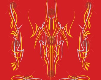 Pinstriping Svg Motorcycle and Car Pinstripe Vintage - Etsy