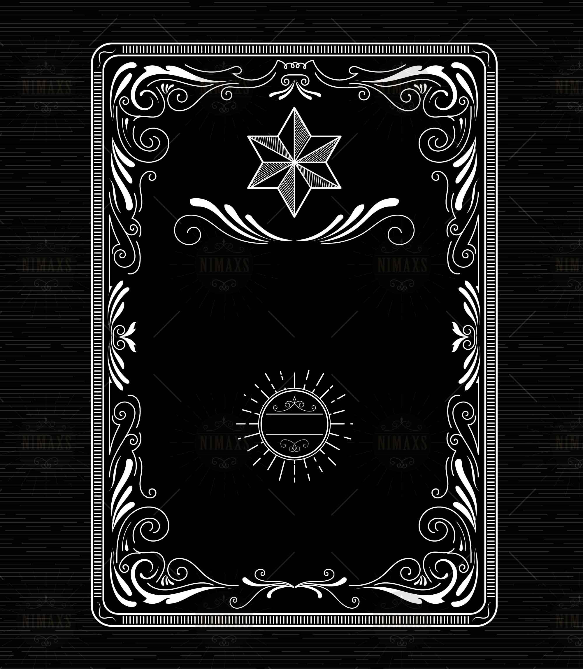 Vintage Frame Border Western Label Retro Hand Drawn Engraving Antique ...