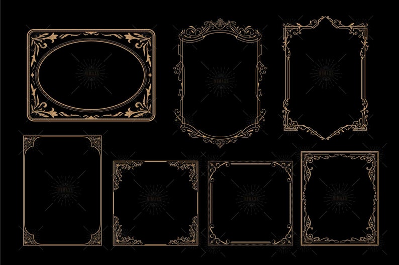 Vintage Frame Border Label Retro Engraving Antique SVG EPS PNG - Etsy