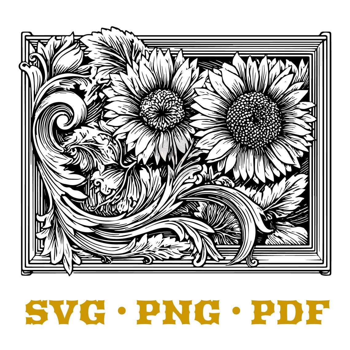 Floral Tooled Leather Pattern SVG | Western Engraving Line Art (digital ...