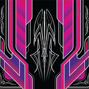 Pinstriping Art Sublimation Tumbler 20oz Pink Color Vintage Design Wrap ...