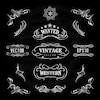Flourish Western Hand Drawn Banners Vintage Badge Vector - Etsy