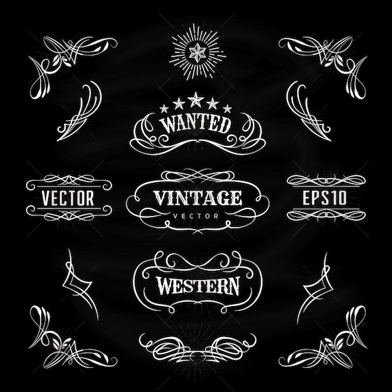 Western Scroll Vector