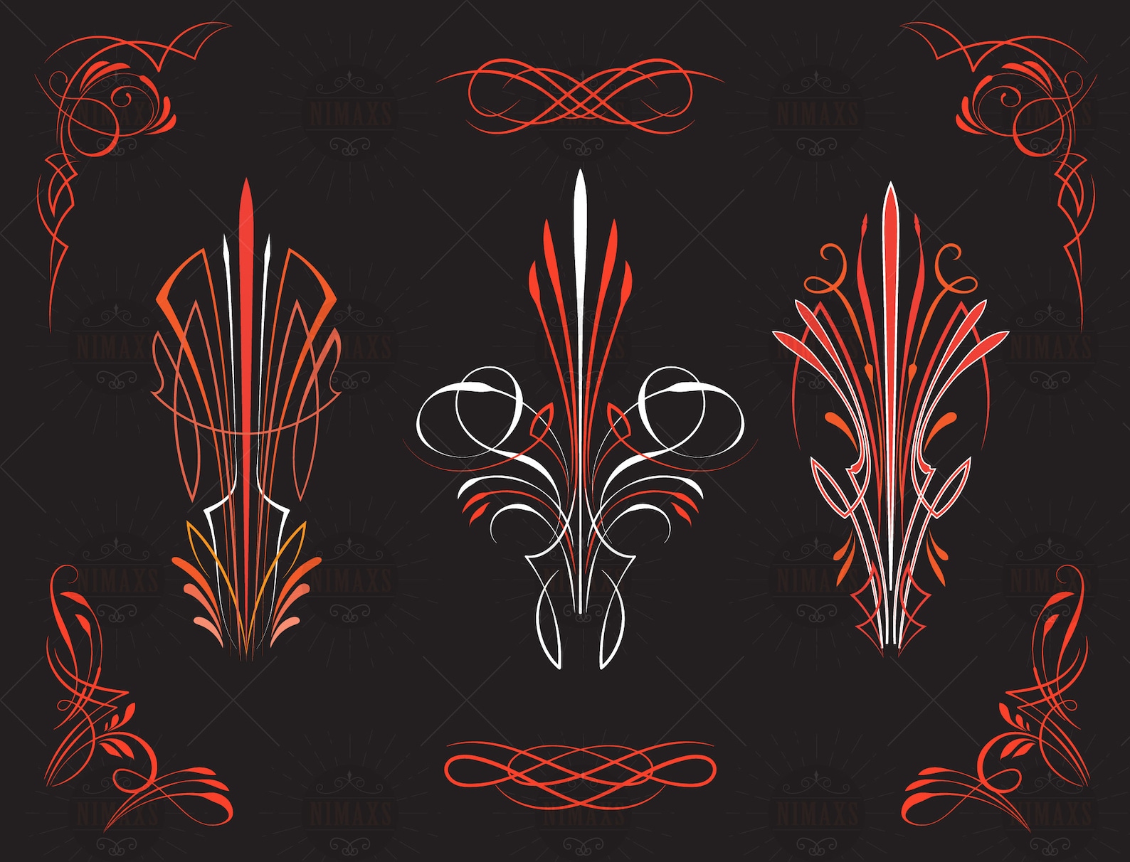 Pinstriping Svg Motorcycle and Car Pinstripe Pinstriping | Etsy UK