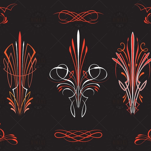 Pinstriping Svg Motorcycle and Car Pinstripe Vintage - Etsy