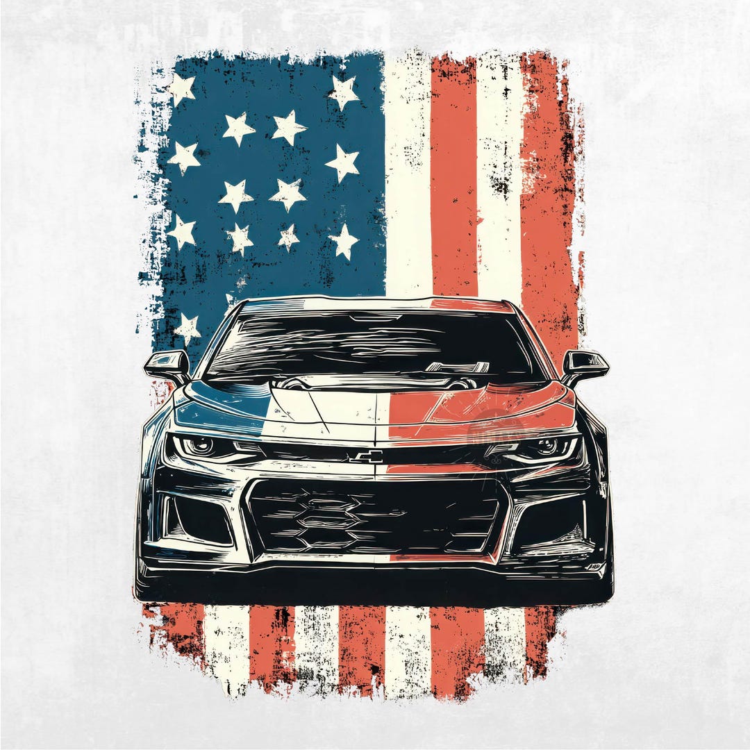 Camaro SS PNG, American Flag, Muscle Car Sublimation Design - Etsy