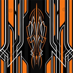 Pinstriping Art Sublimation Tumbler 20oz Orange Color Vintage Design ...