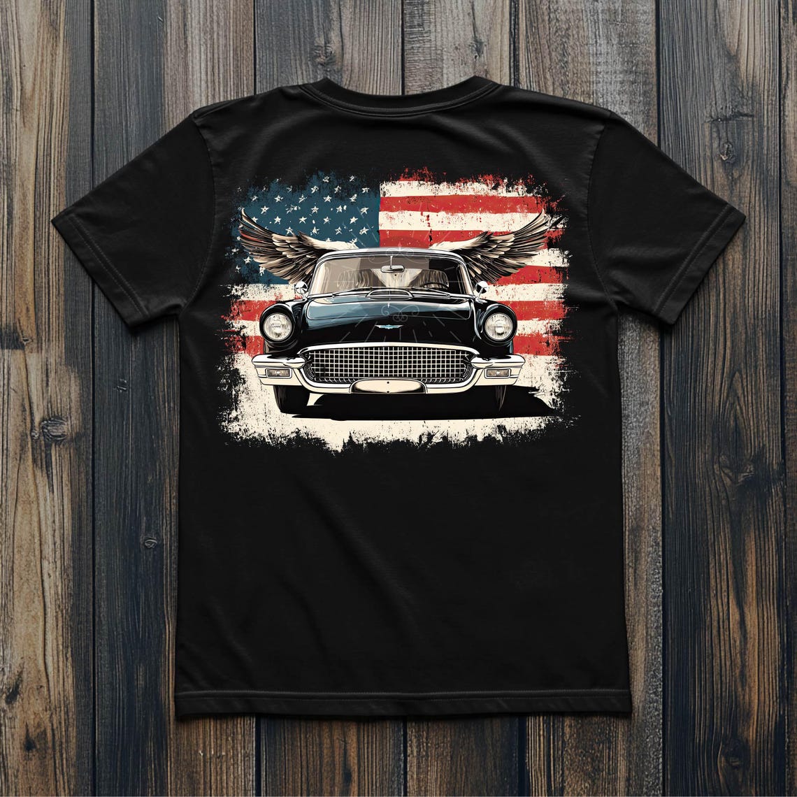 Patriotic Muscle Car PNG, Vintage Wings, USA Flag (digital Download) - Etsy