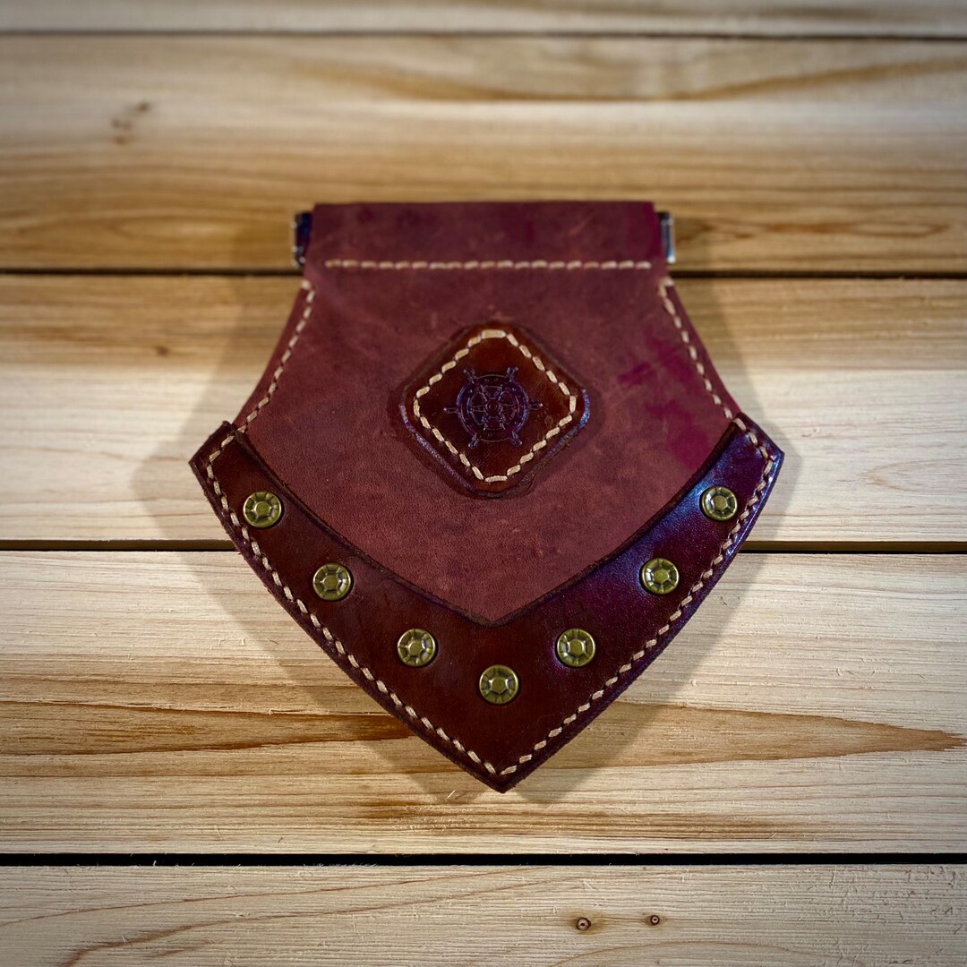 Leather Belt Pouch Dice Bag ship Wheel - Etsy
