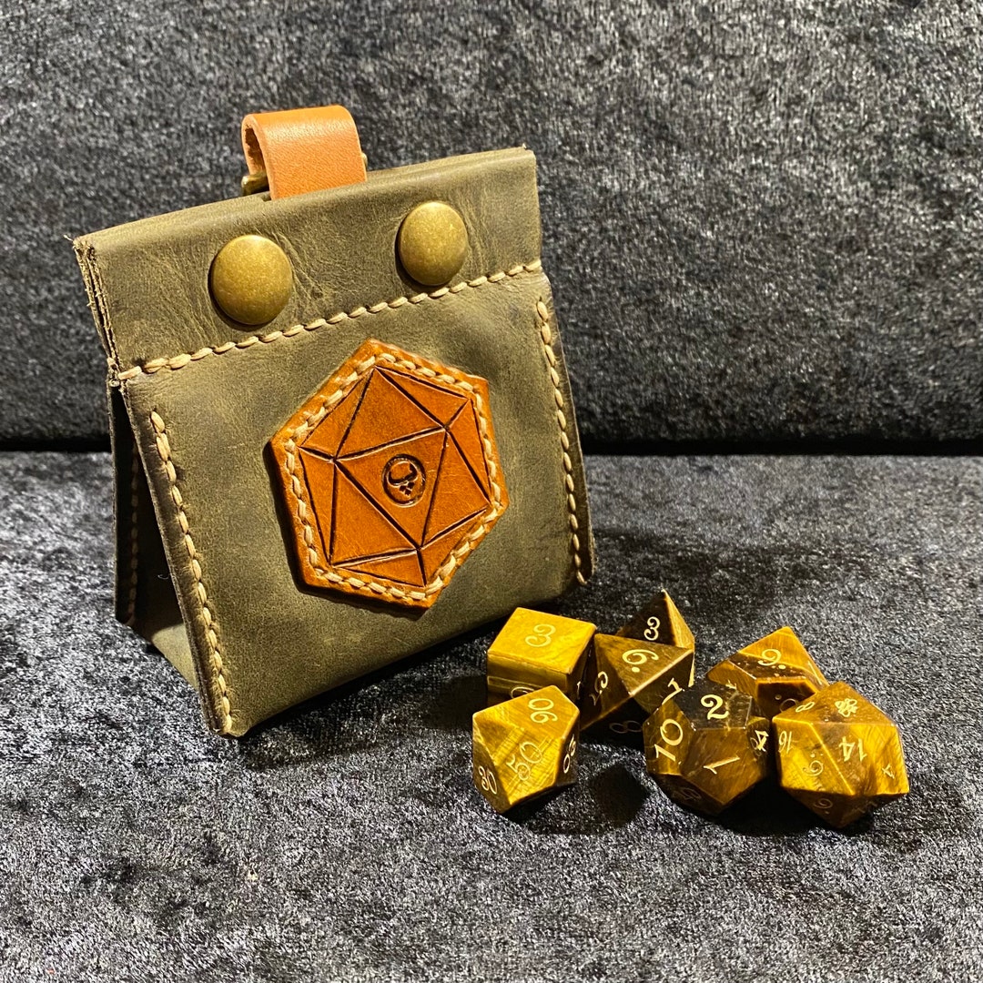 Custom Leather Dice Bag - Etsy