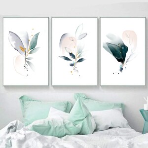 3 Piece Wall Art Fine Art Set Three Prints Pastel Watercolor Print ...