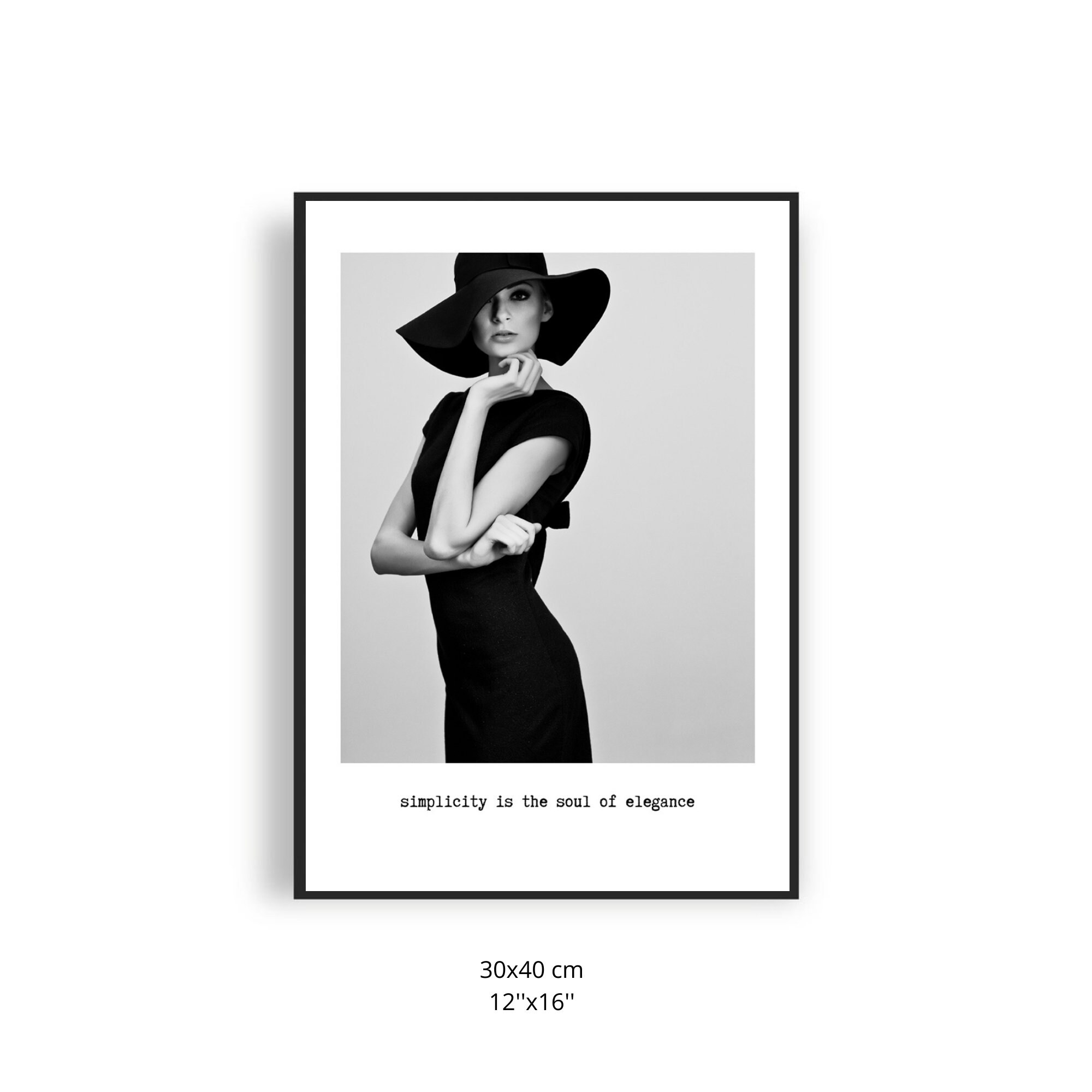 Set of 5 Paris Printable Posters Black White Gallery Wall Minimal ...