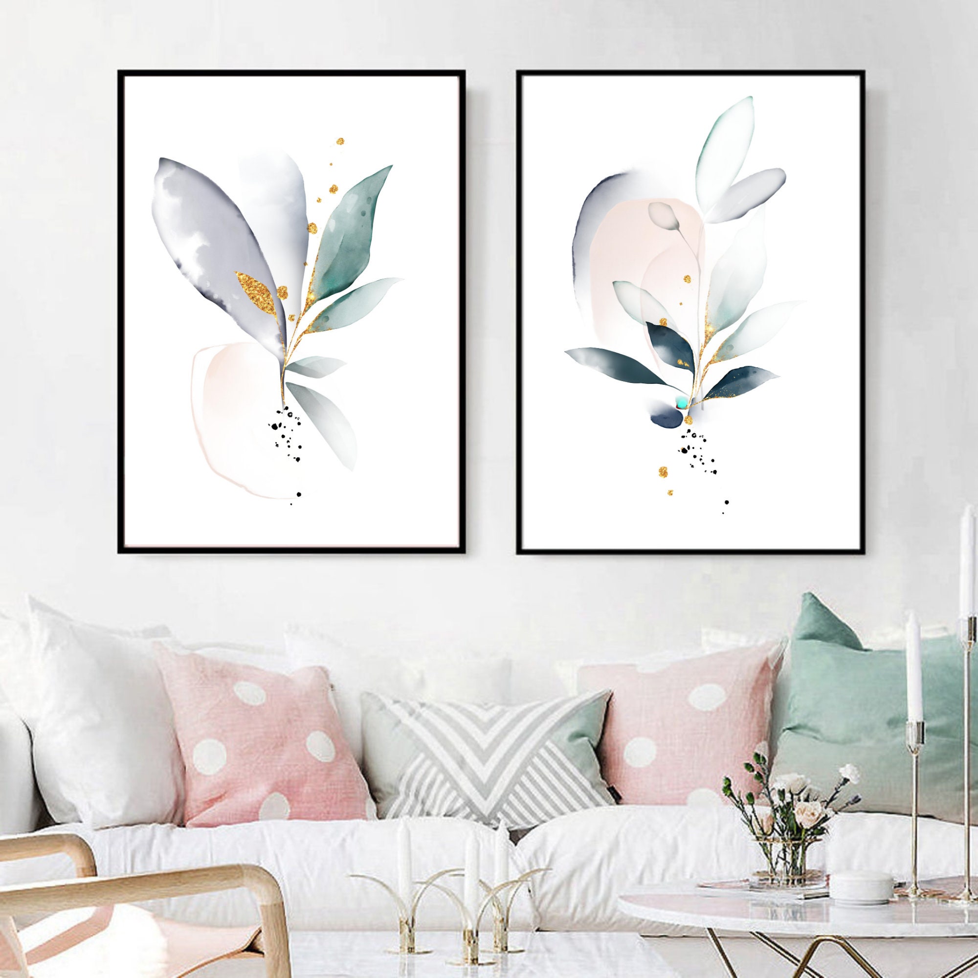 3 Piece Wall Art Fine Art Set Three Prints Pastel Watercolor Print ...