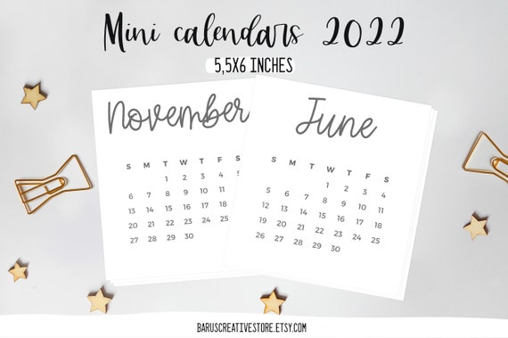 Mini 2022 calendar printable - spechost