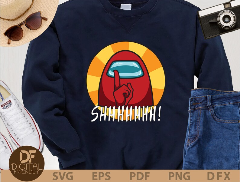 Among Us Imposter Shh Shhh Shhhh Imposter Svg Idk Kinda Sus | Etsy