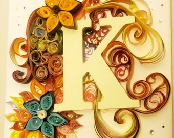 Quilled Initial - Etsy
