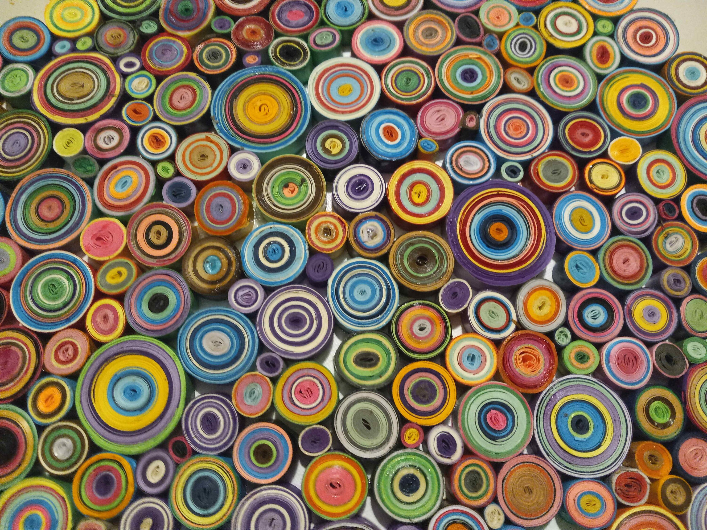 Well-rounded - Paper Quilled Circles on 20" X 15" Stretched Canvas - Etsy