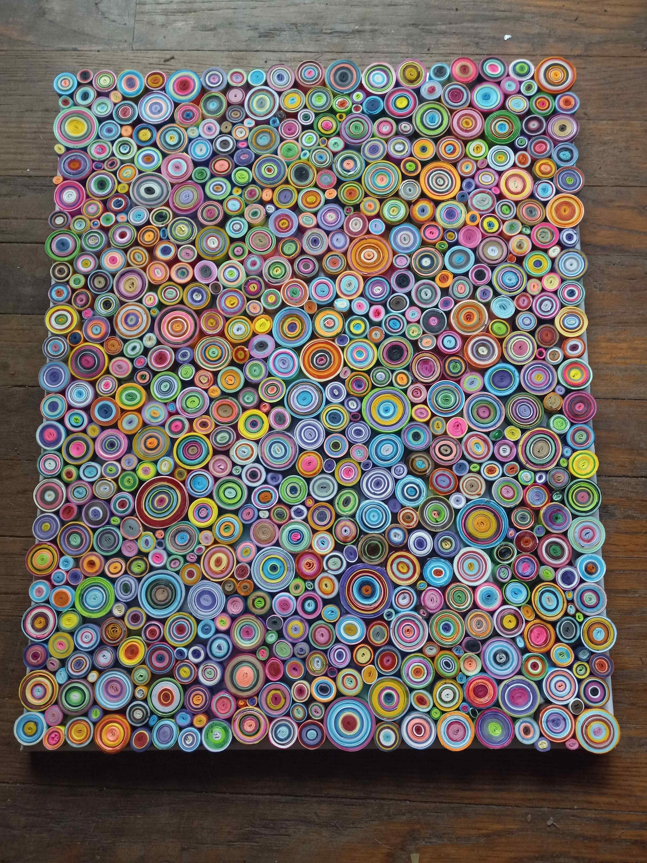 Well-rounded - Paper Quilled Circles on 20" X 15" Stretched Canvas - Etsy